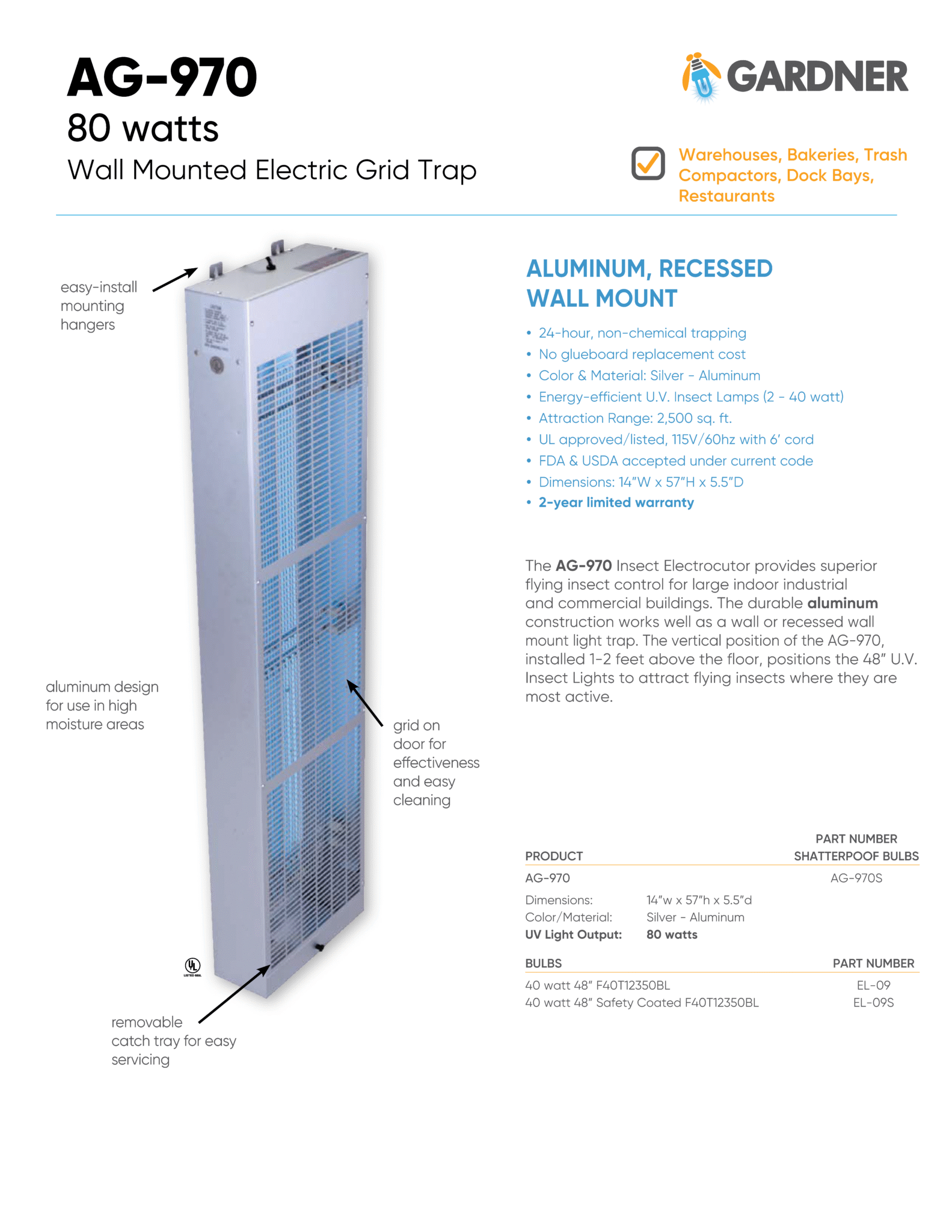 Insect Light Traps - Fly Control for Homes & Businesses | Gardner